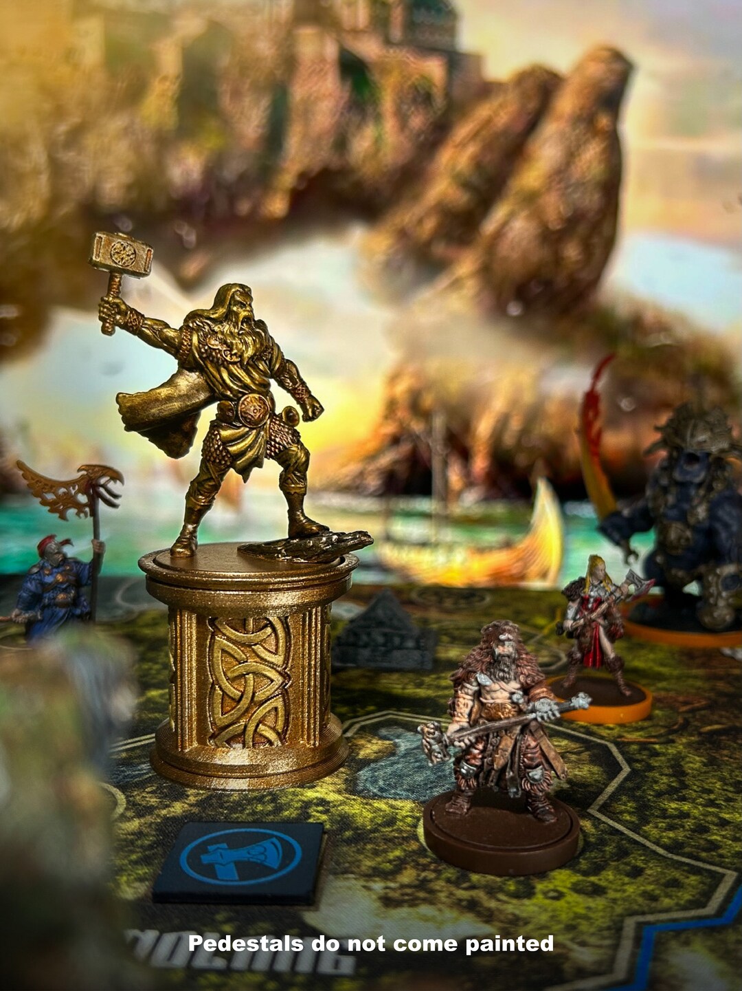 Blood Rage: Deluxe Gods of Asgard - Pedestals and Card Tray - Etsy