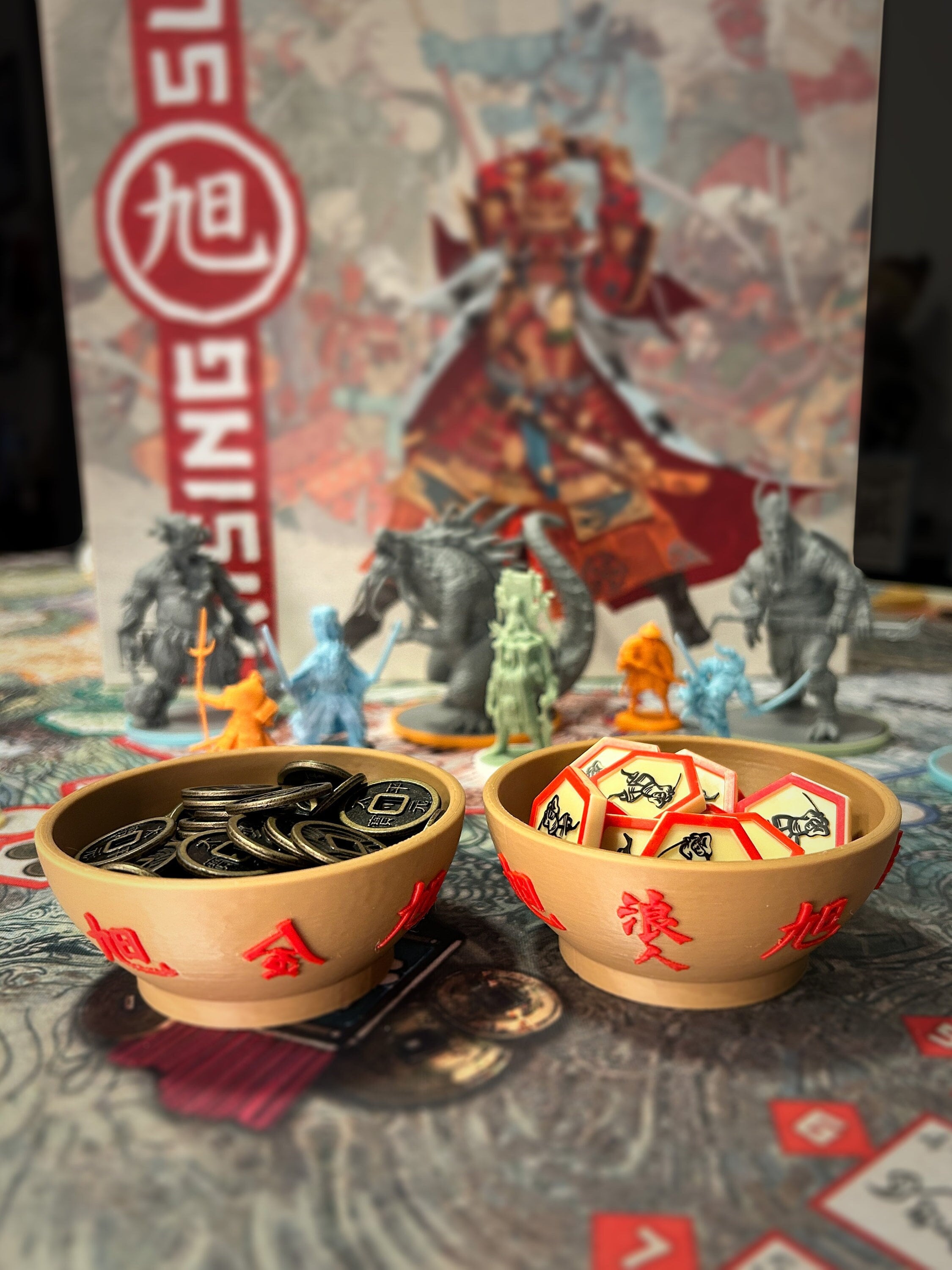 Rising Sun: Coin / Ronin Component Bowl Set Rising Sun Board Game Board ...