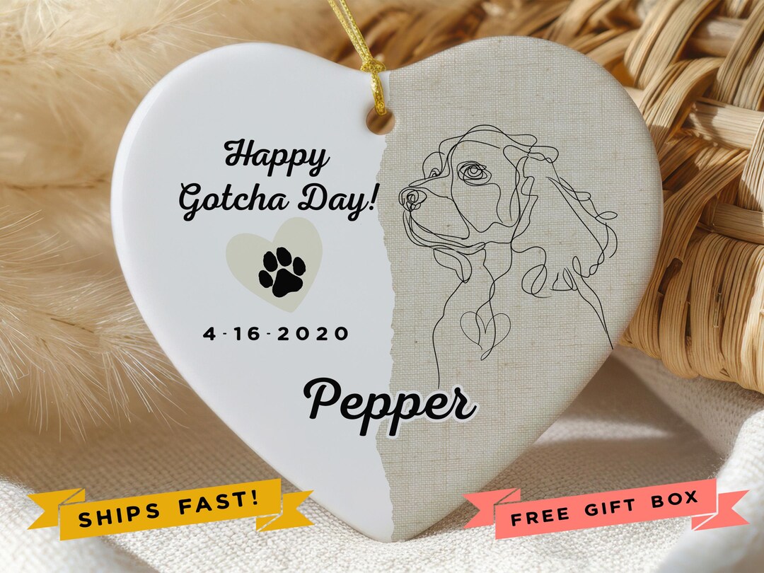 Personalized Cockapoo Heart Ornament – Dog Name & Gotcha Day Keepsake ...