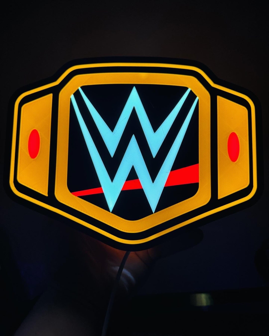 WWE Chanpionship Belt LED Light Box - Etsy