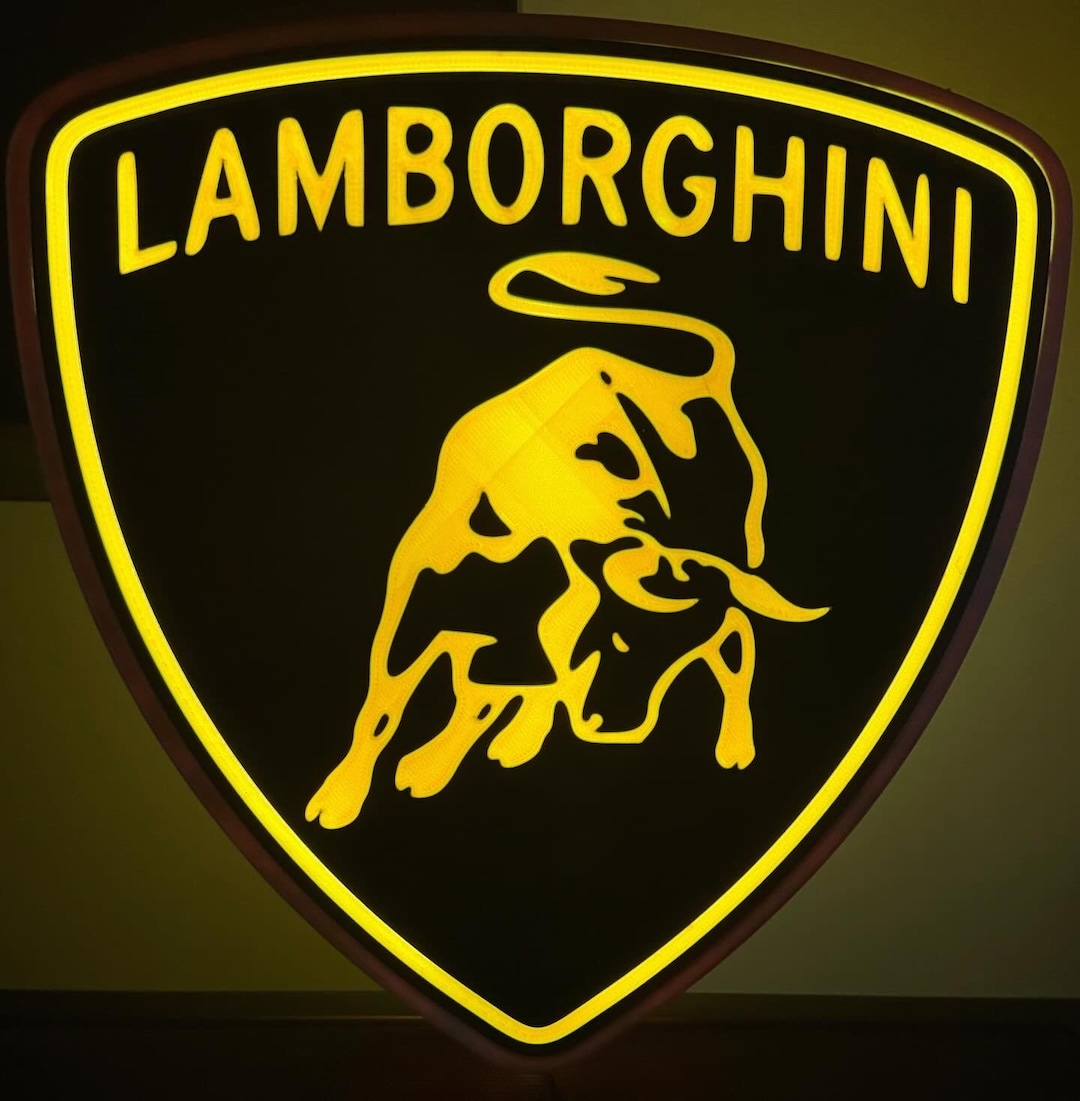 Lamborghini Emblem LED Light Box - Etsy