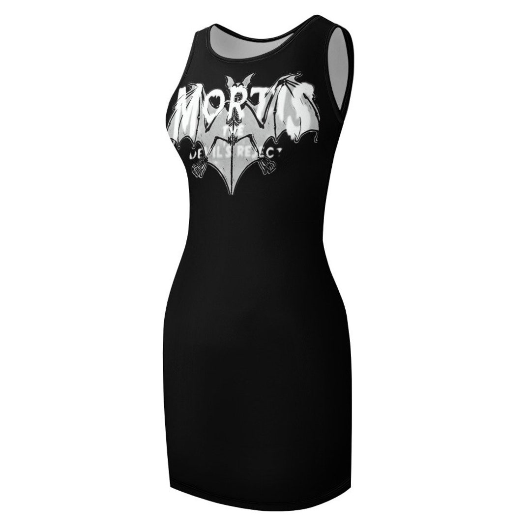 Mortis Bat Logo Slim Fit Sleeveless Tank Dress - Etsy