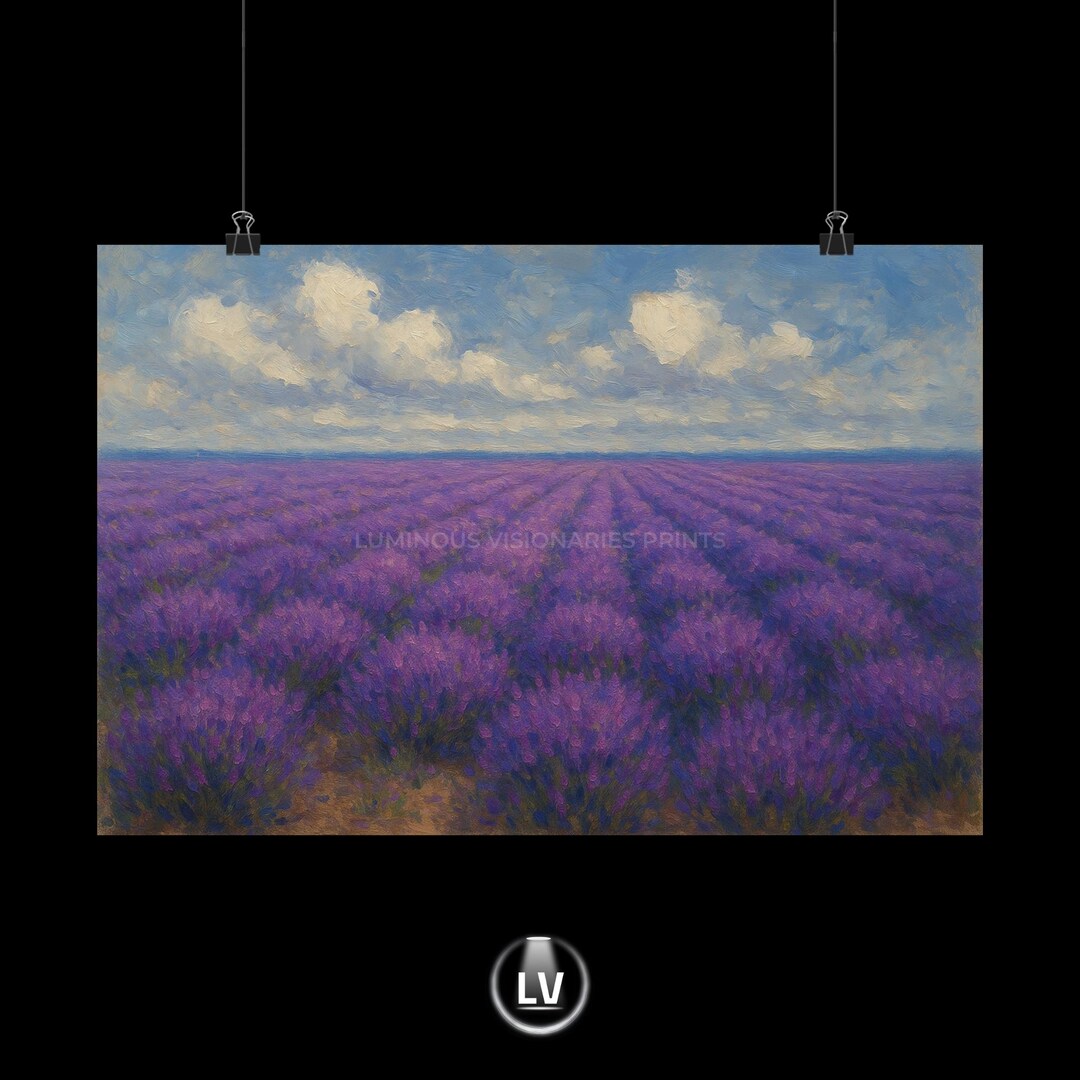 Lavender Fields Matte Horizontal Posters - Floral Wall Art for Home ...