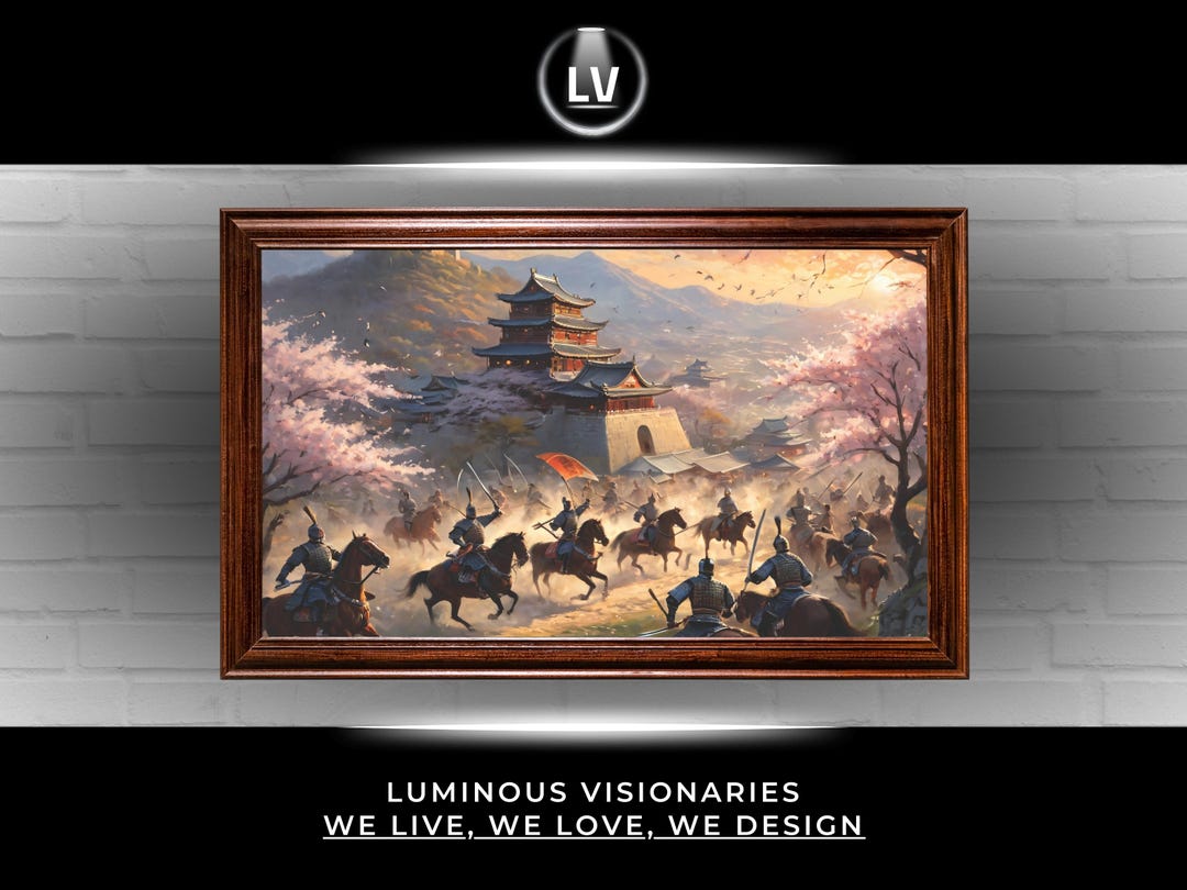 Samurai Siege at the Mountain Fortress Cherry Blossoms, Pagoda ...