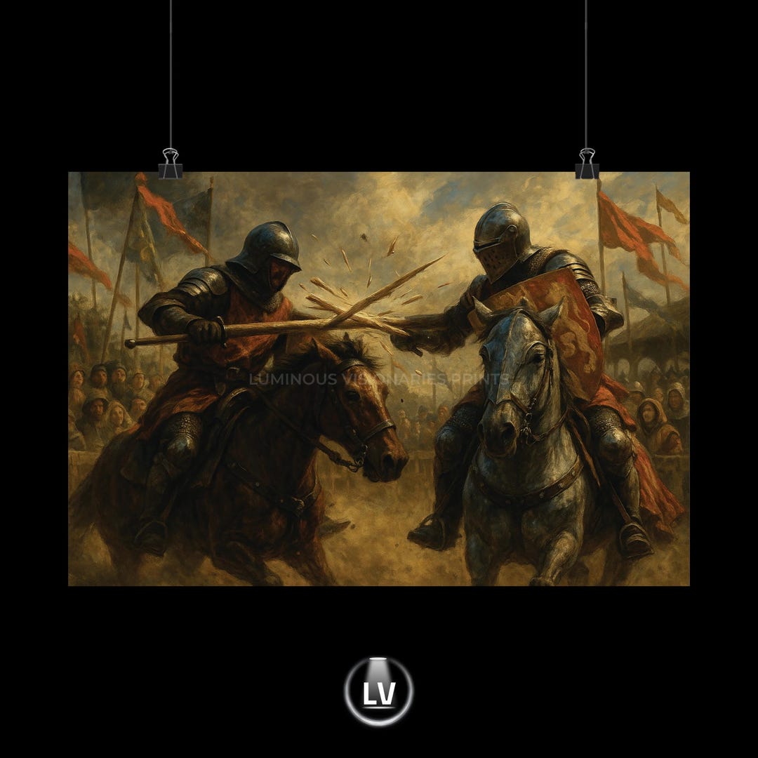 Medieval Duel Posters, Wall Art, Home Decor, Fantasy Art, Historical ...