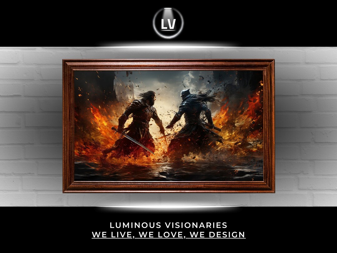Epic Clash of Steel, Duel Wall Art, Honorable Combat, Classic Duel ...