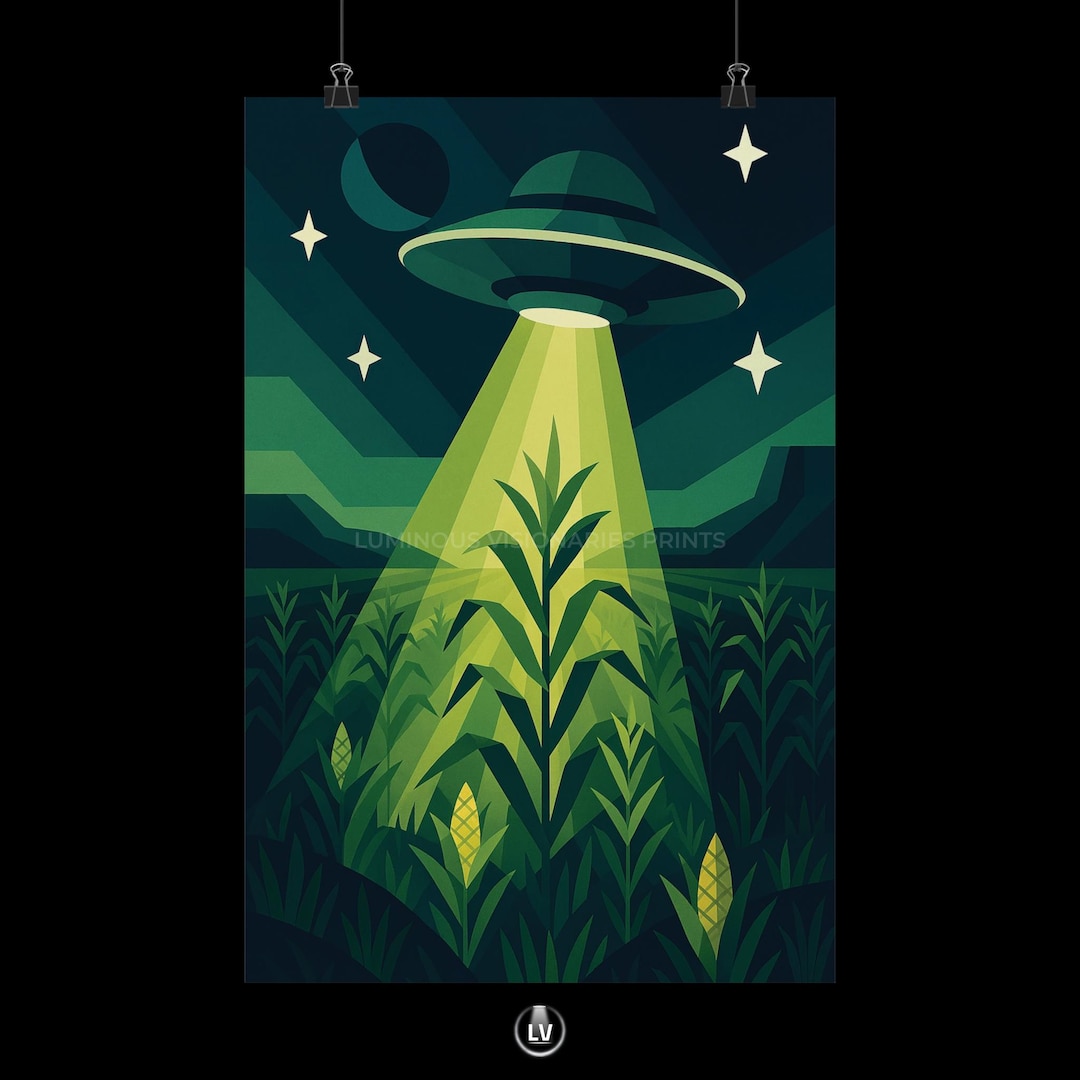 UFO Themed Matte Vertical Posters, Alien Decor, Sci-fi Wall Art, Unique ...