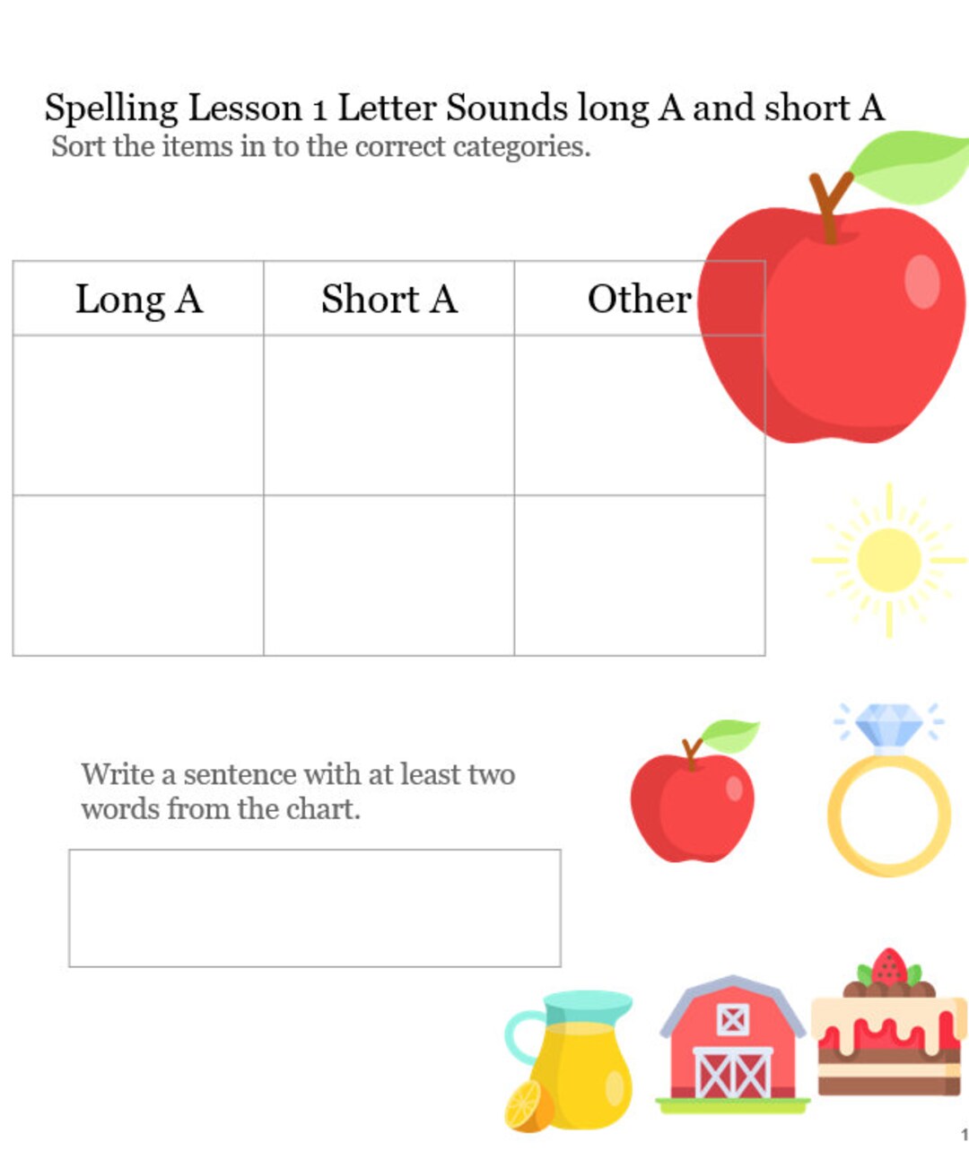 Grade 1 Language 2 Worksheets Interactive - Etsy