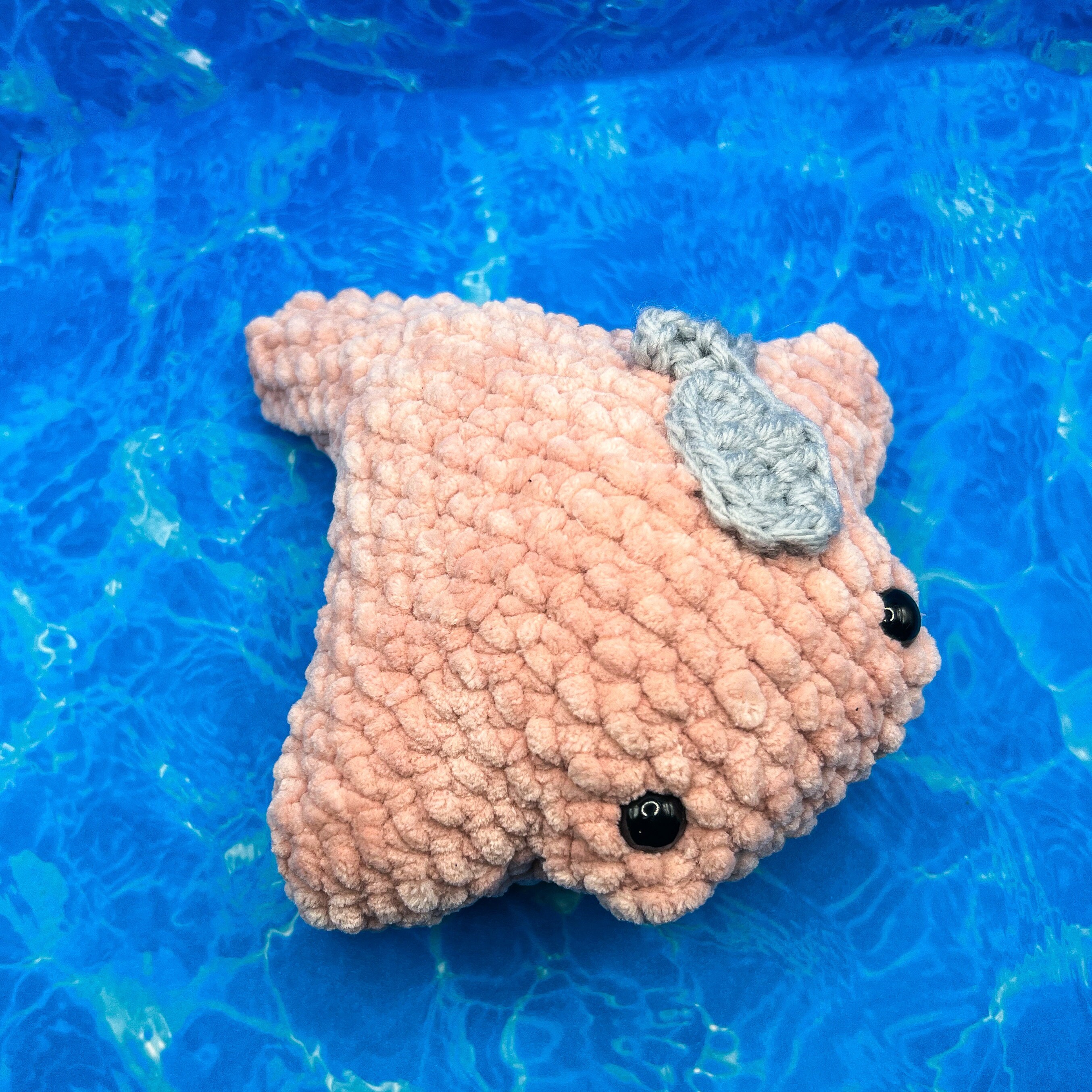 Light Pink Stingray Plushie - Etsy