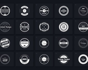 20 Vintage Vector Logo Templates 8, AI, EPS, PSD, Editable Logo Badges ...