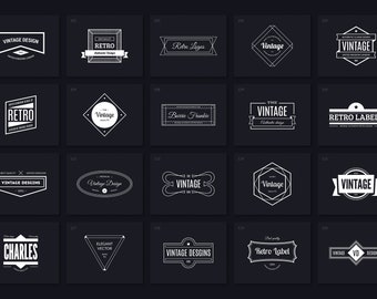 20 Vintage Vector Logo Templates 8, AI, EPS, PSD, Editable Logo Badges ...