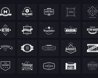 20 Vintage Vector Logo Templates 4, AI, EPS, PSD, Editable Logo Badges ...