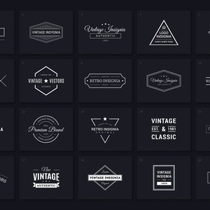 100 Vintage Vector Logo Templates 1, AI, EPS, PSD, Editable Logo Badges ...