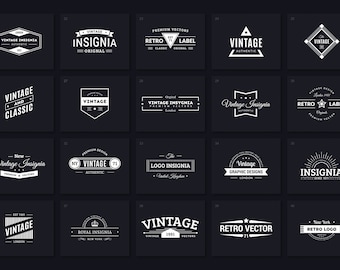 20 Vintage Vector Logo Templates 8, AI, EPS, PSD, Editable Logo Badges ...
