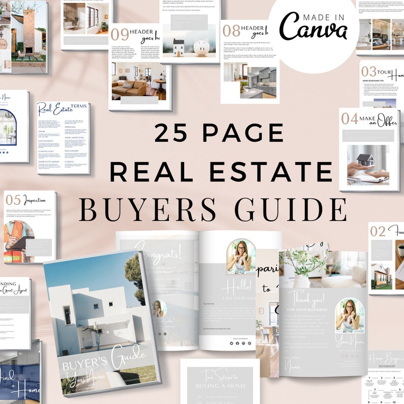 Real Estate Buyers Guide | Editable Canva Home Buyers Guides | Home ...