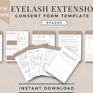 Lash Forms | Editable Esthetician Forms | Eyelash Forms | Client ...