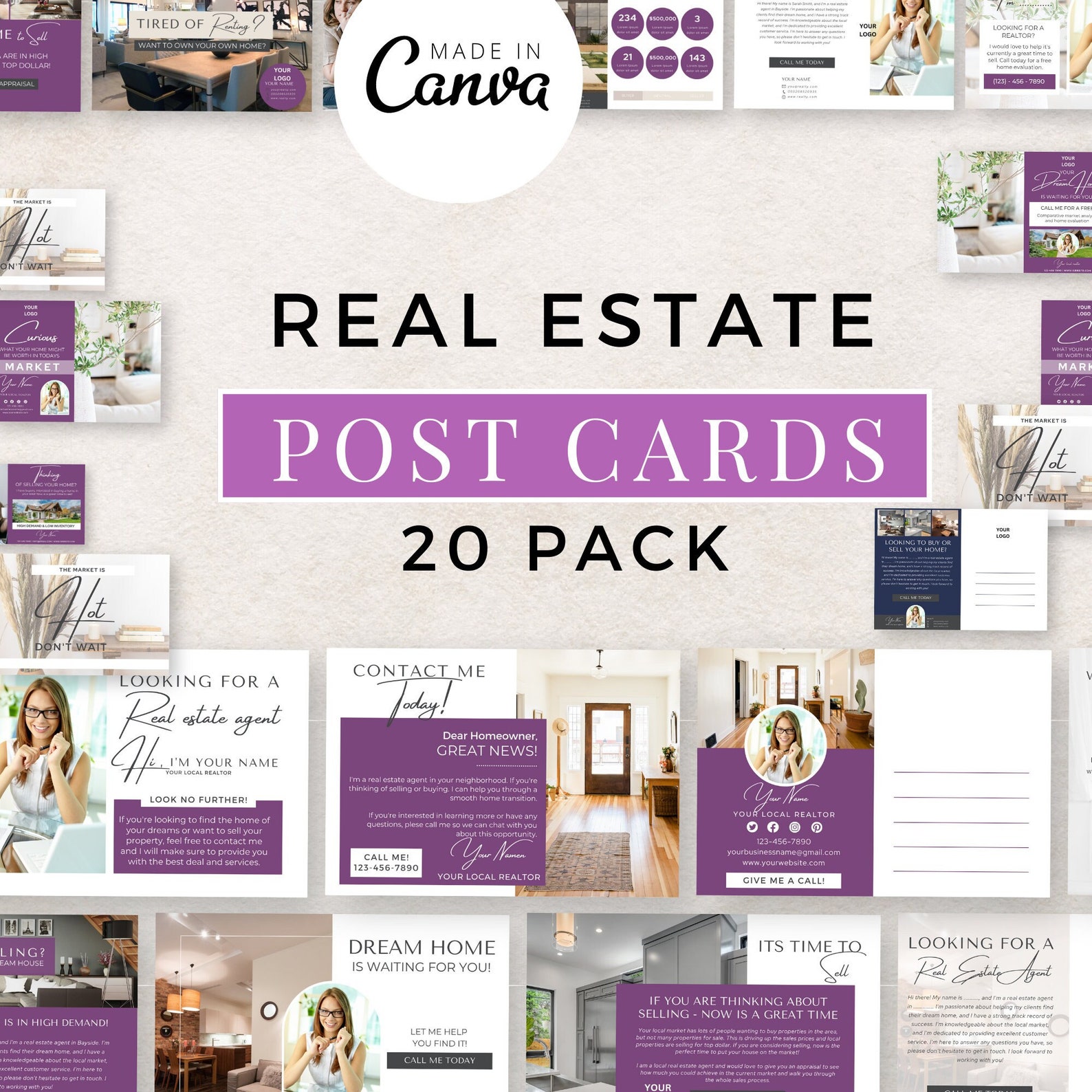 Real Estate Postcards, Realtor Postcard Template, Realtor Marketing ...