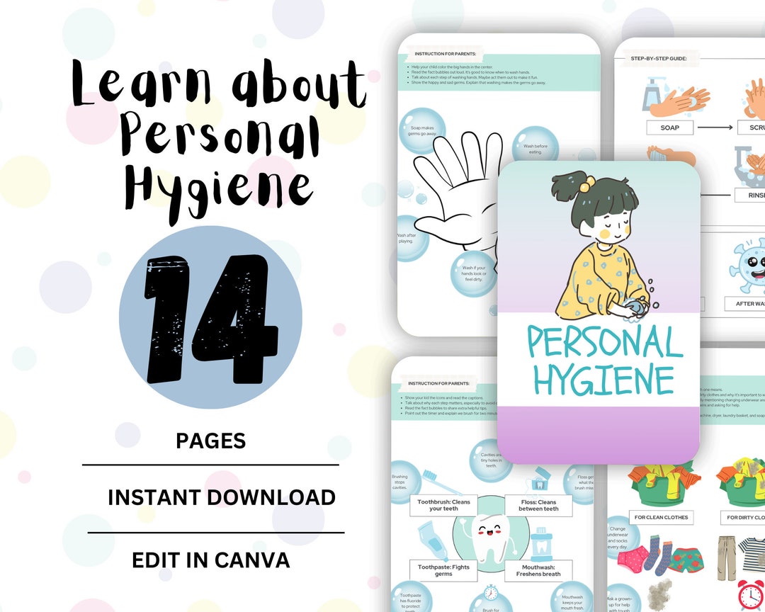 Learn Personal Hygiene Workbook| Montessori Workbook| Pre-school ...