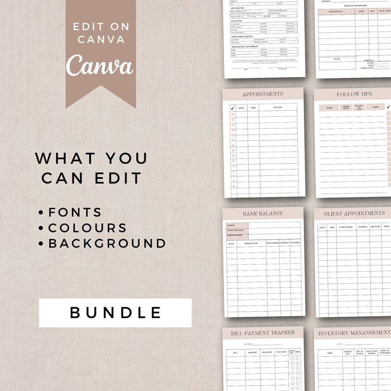 Small Business | Editable Canva Template | Craft Show Bundle | Start up ...