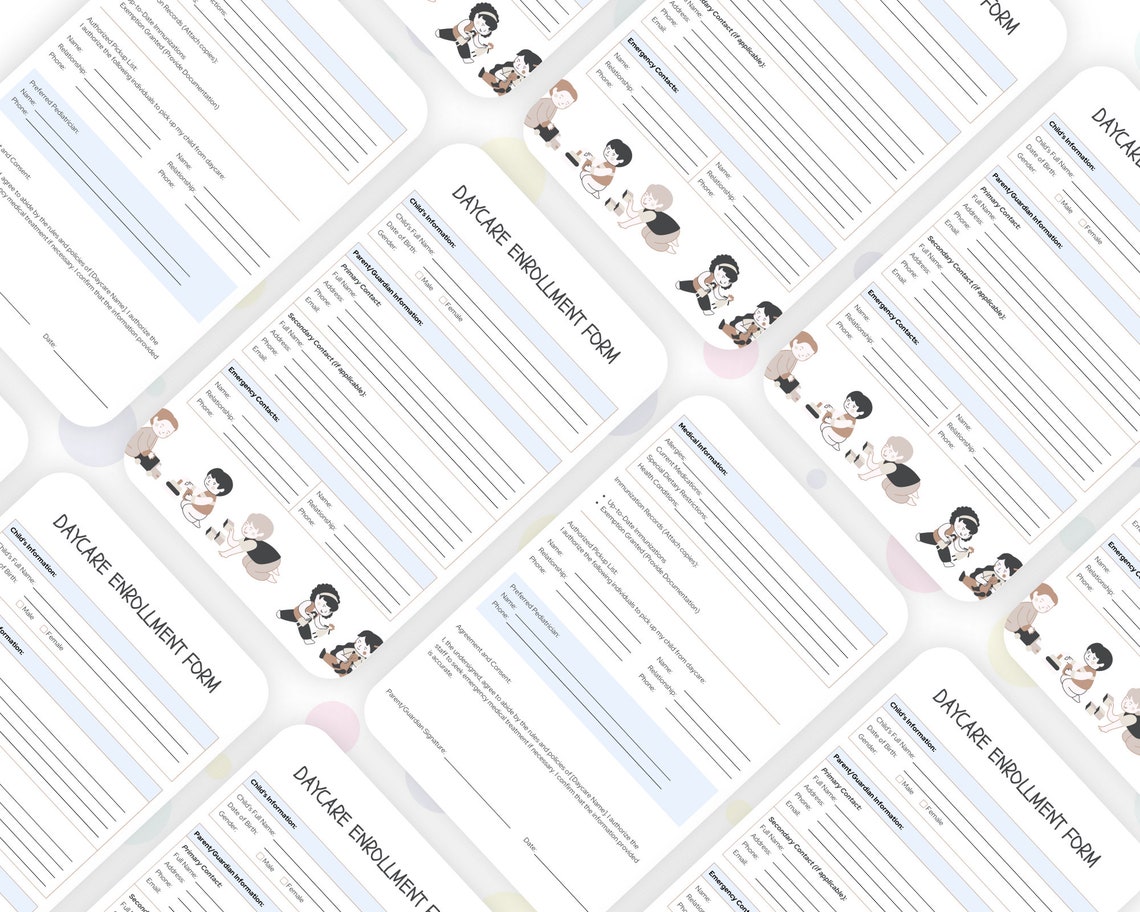 Daycare Forms Daycare Policies and Procedures Home Daycare Child Care ...