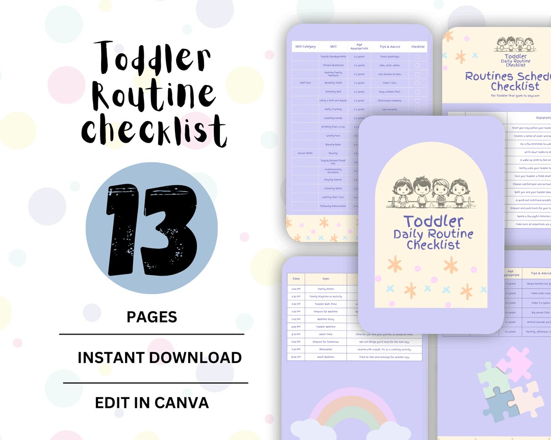 Visual Schedule | Daily Routine Chart | Digital Download | Routine ...