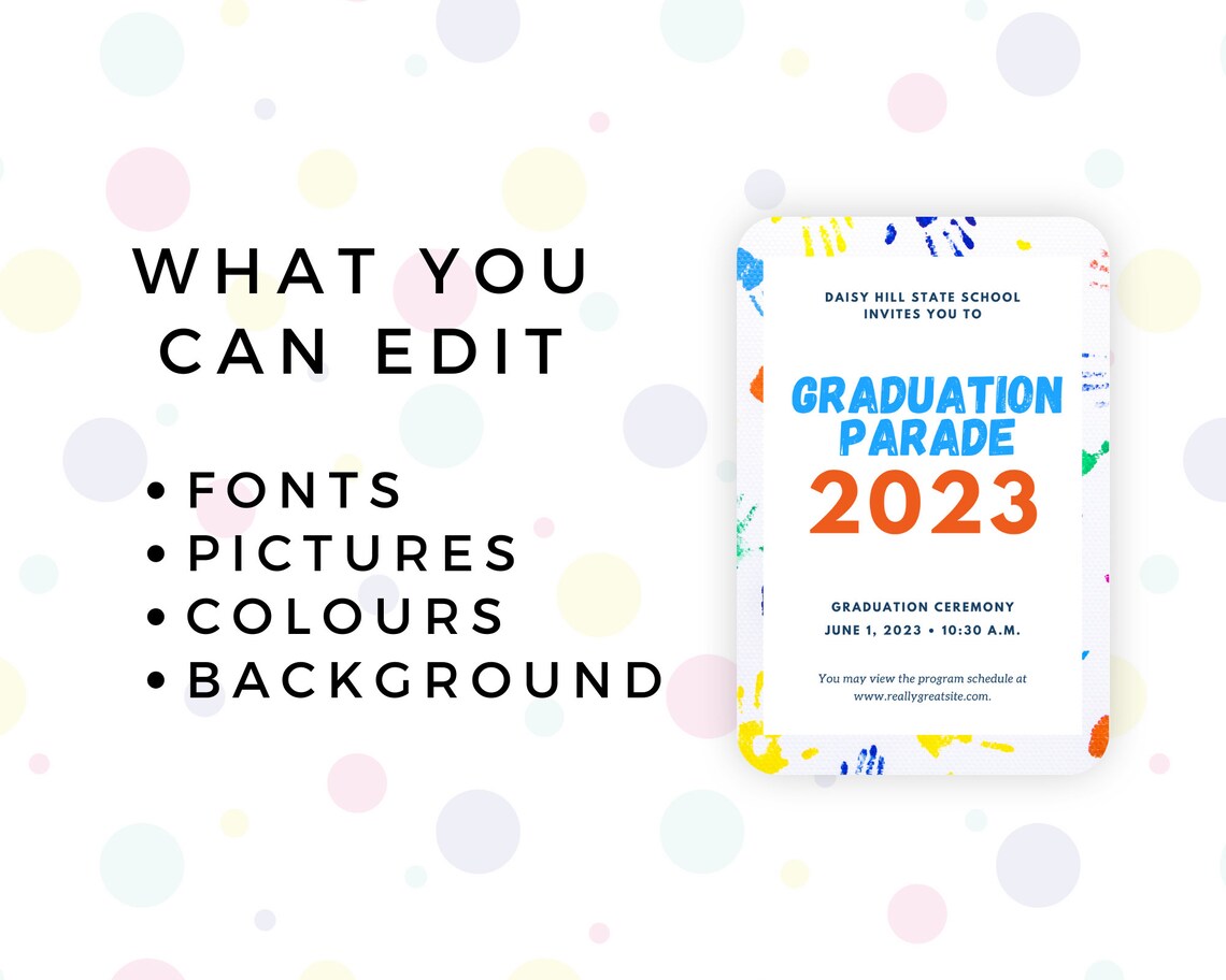 Preschool Graduation Invitation Pre-k Kindergarten Class Graduation ...