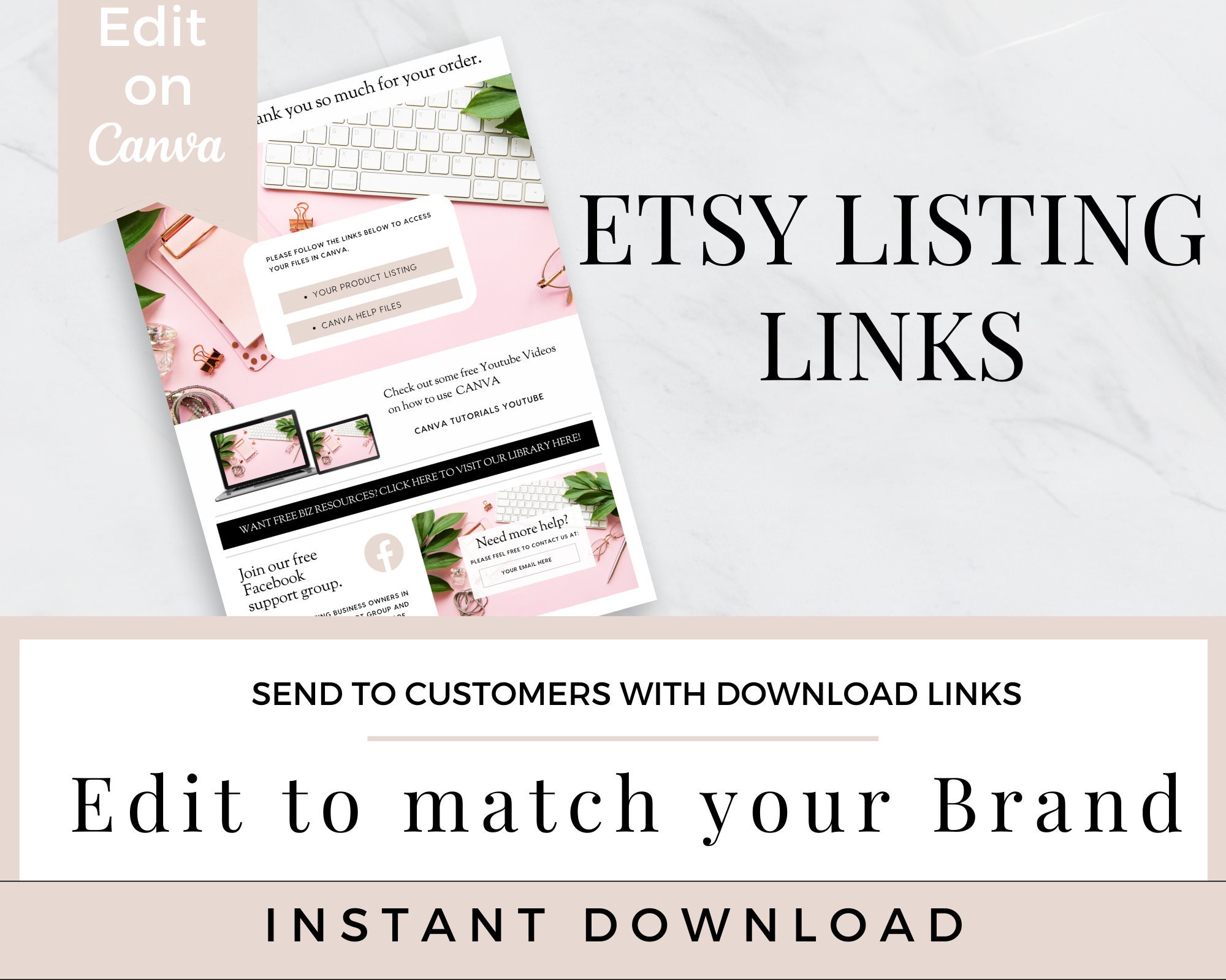 Download Instruction Template for Digital Product Sellers | Etsy ...