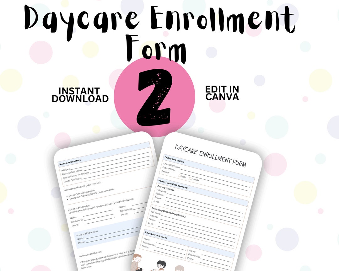 Daycare Forms | Daycare Policies and Procedures | Home Daycare | Child ...