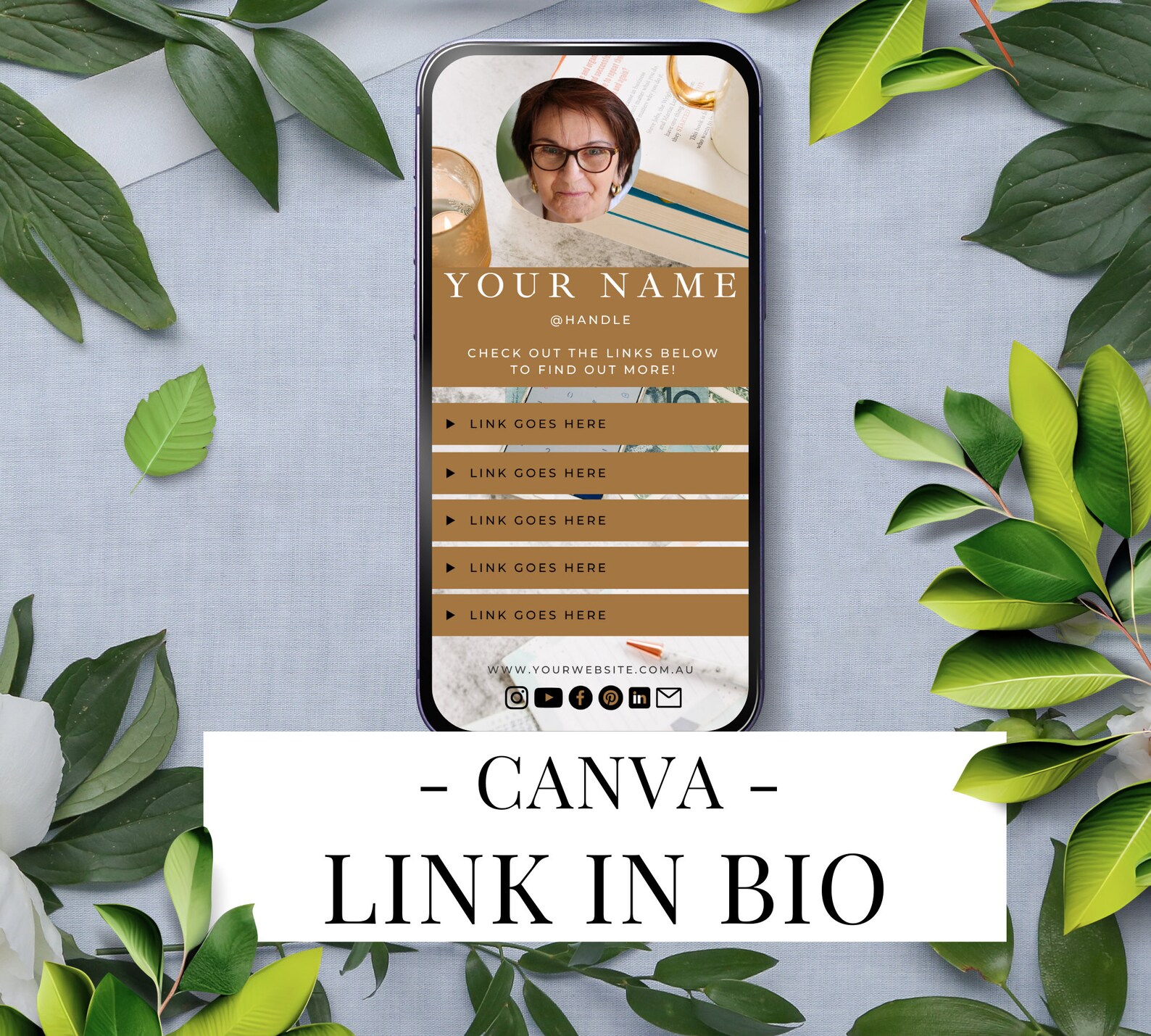 Link in Bio Templates Canva, Instagram Landing Page, Instagram Linktree ...