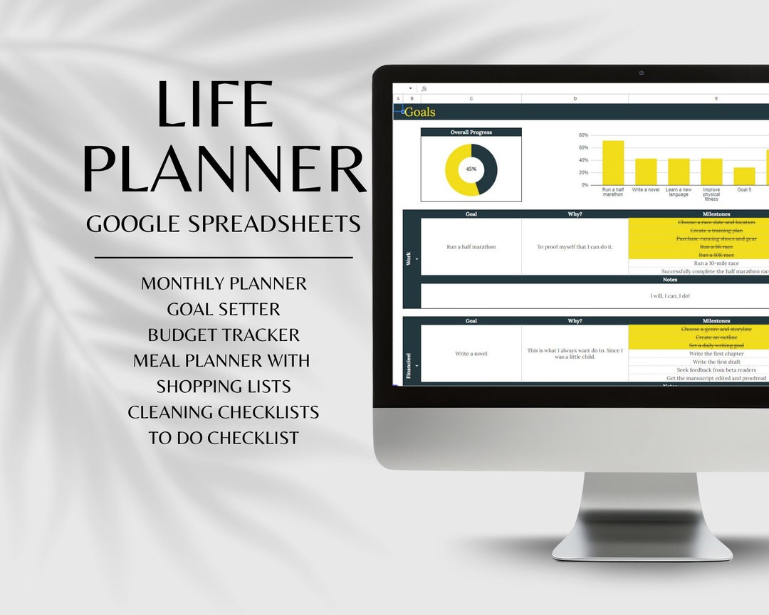 Google Sheets | to Do List | Productivity Planner | Adhd Task Planner ...