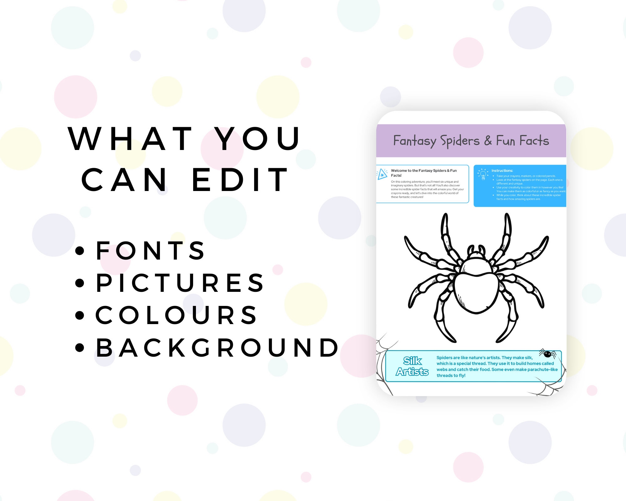 SPIDERS Types of Spiders Flash Cards | Montessori Inspired Learning ...