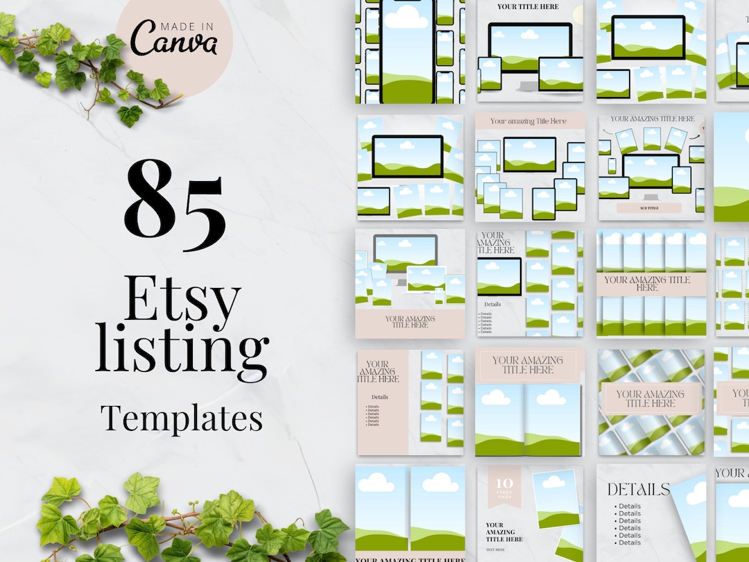Canva Listing Template | Drag and Drop Mockups | Invite Mockup Template ...