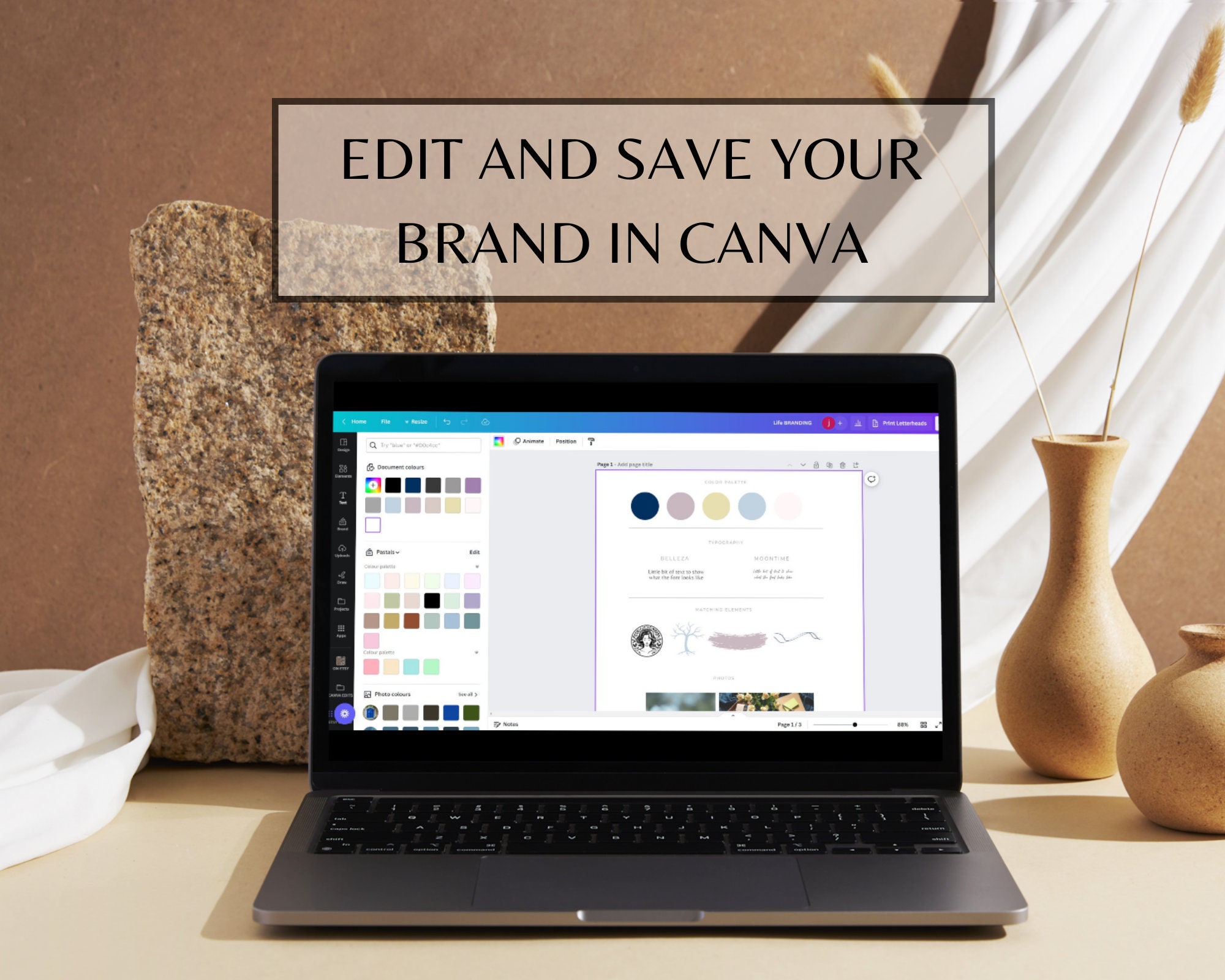 Canva Template Logo Design Custom for Business Diy Branding Package ...