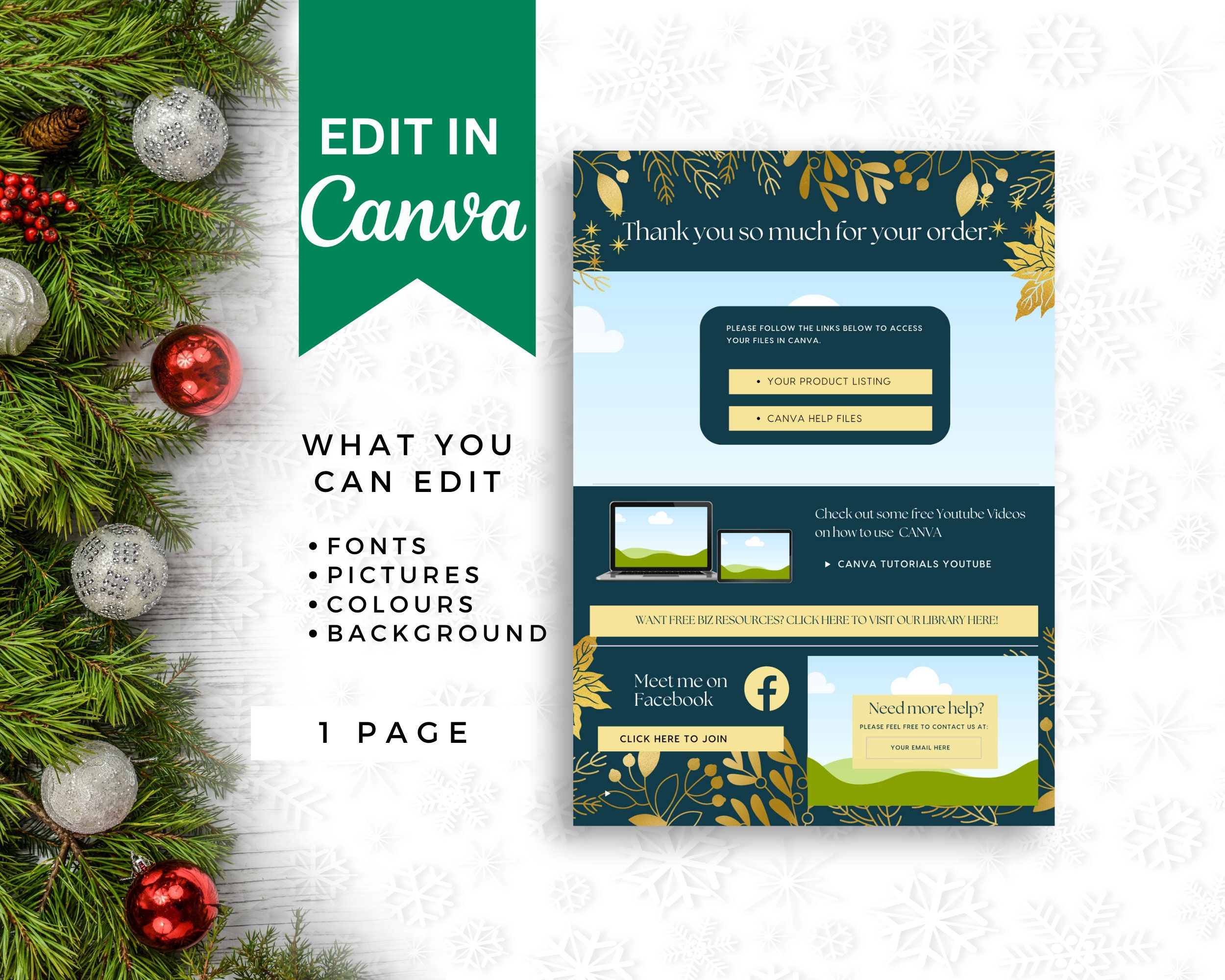 Download Instruction Template for Digital Product Sellers | Christmas ...