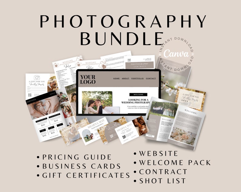 Social Media Canva Template | Photographer Marketing Board | Mini ...