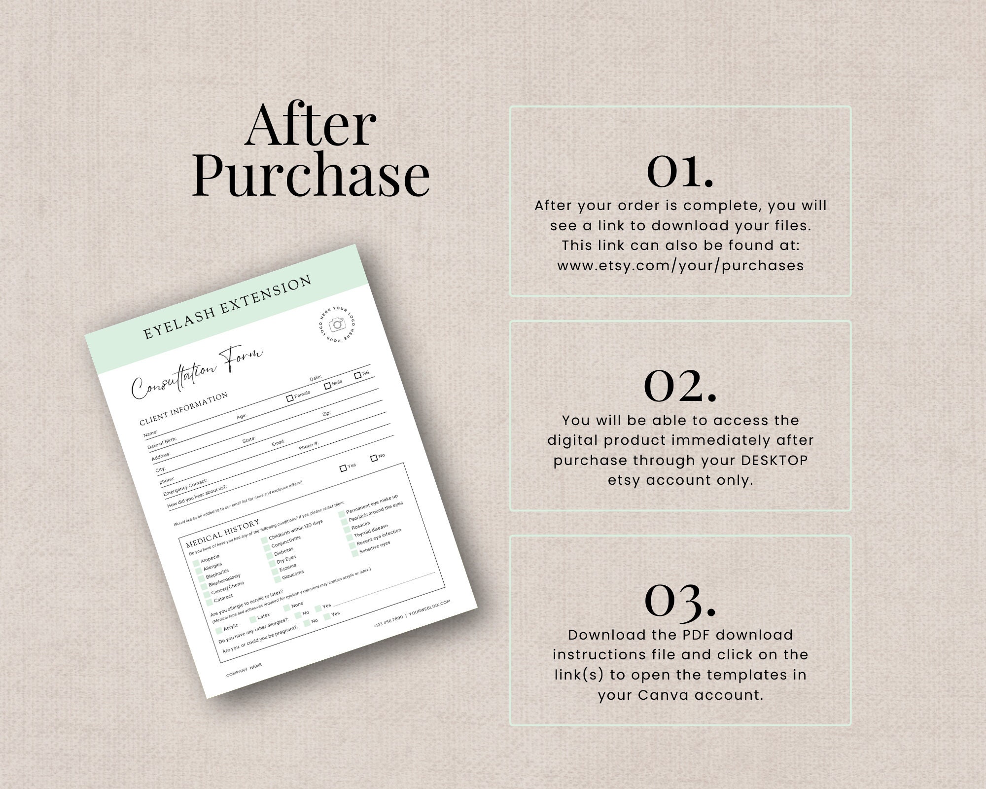 Lash Forms | Editable Esthetician Forms | Eyelash Forms | Client ...