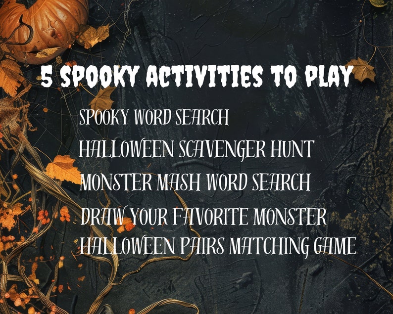 Halloween Printable Activities | Halloween Party Game | Digital ...