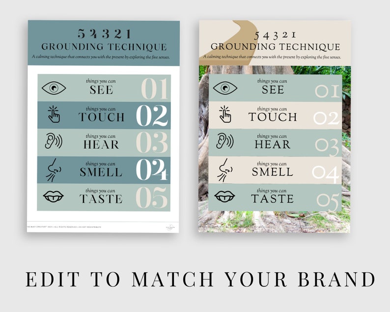 Grounding Techniques | Coping Strategy Cards | Grounding Cards | 5 4 3 ...