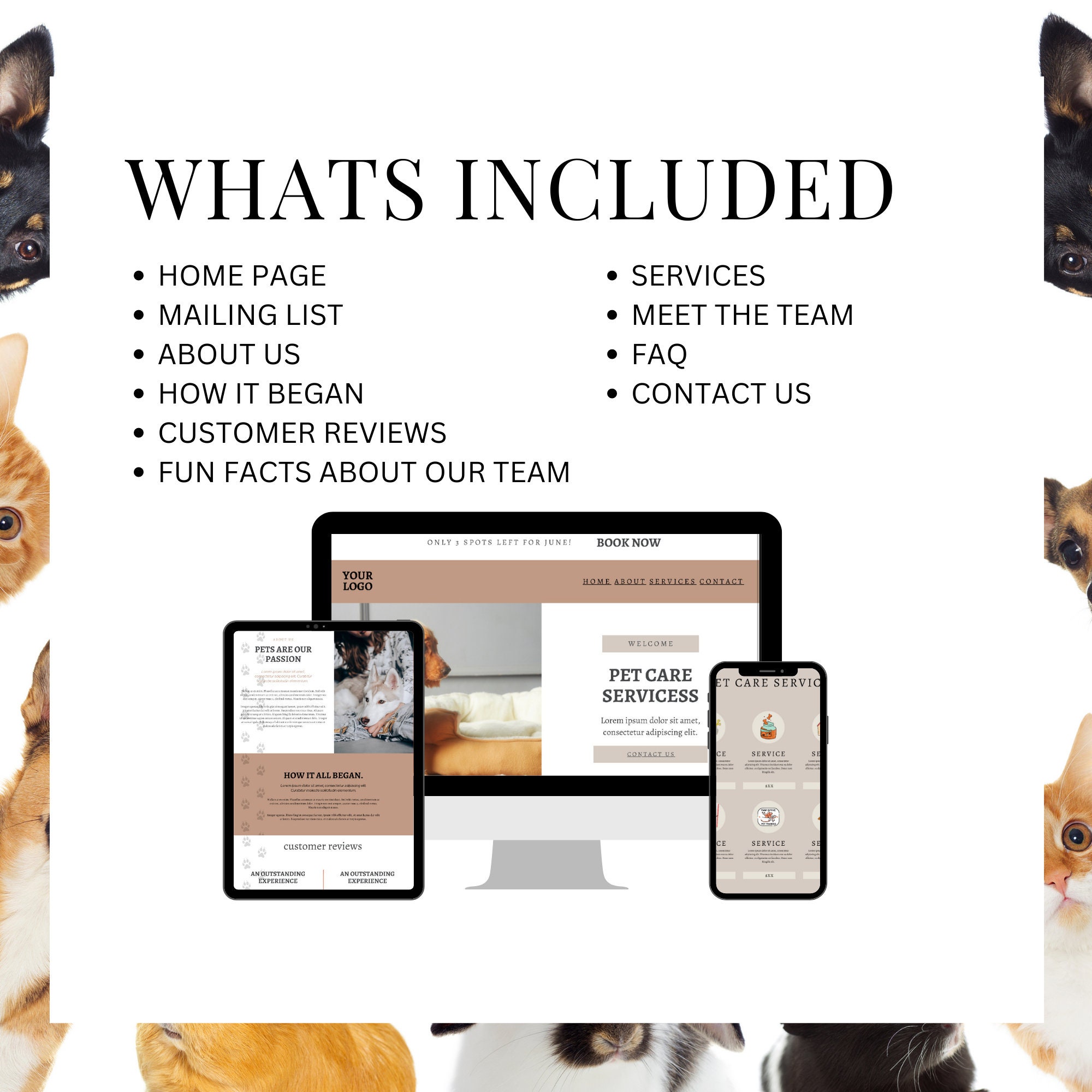 Create a Professional Pet Services Website With Canva Templates ...