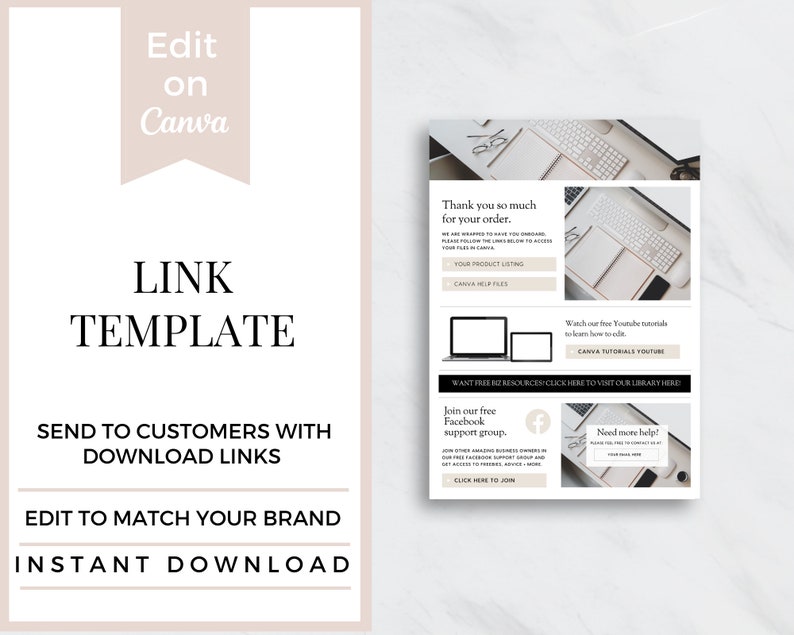 Download Instruction Template for Digital Product Sellers Etsy Listing ...