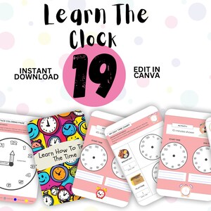 Learn the Clock Workbook | Preschool | Kindergarten | Worksheets ...