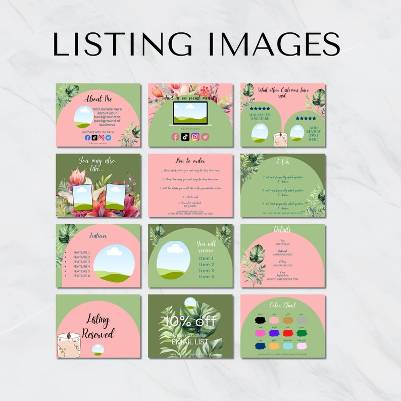 Etsy Shop Branding Kit: Editable Canva Templates (digital Download) - Etsy