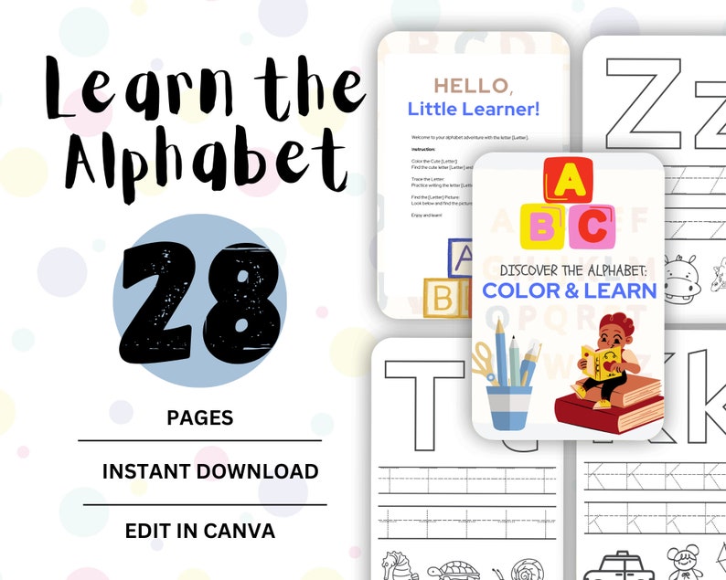 Learn the Alphabet Activity: Pre-k Handwriting Practice (digital ...