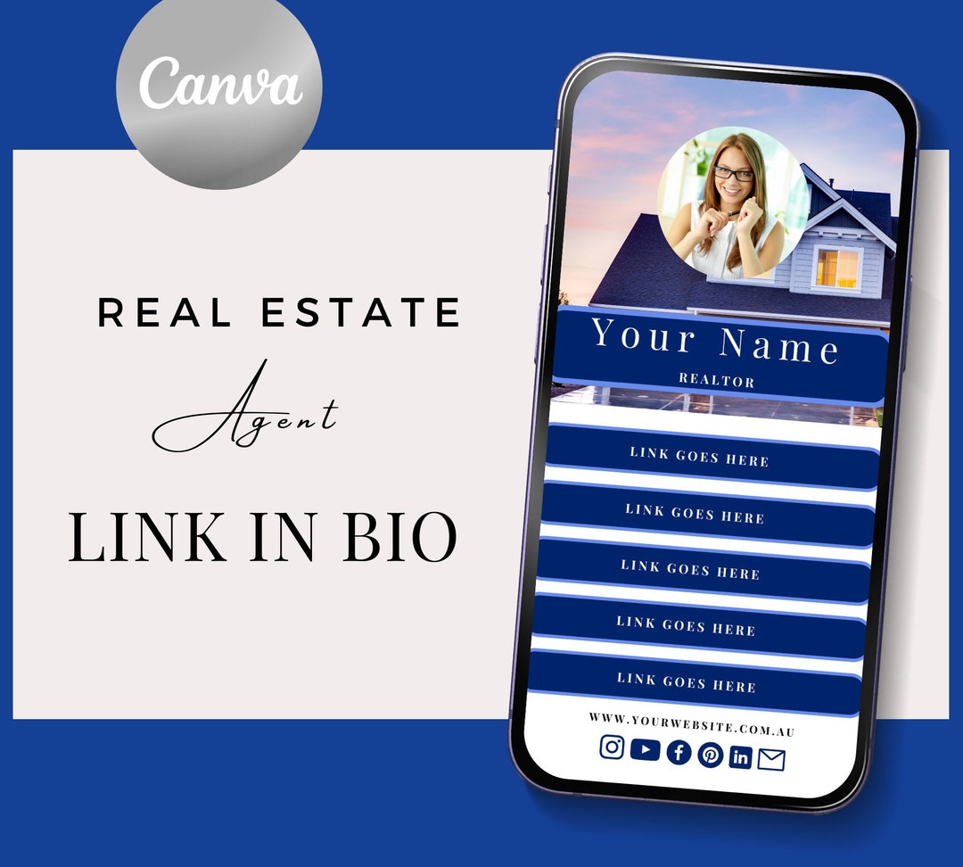 Real Estate Link in BIO Template, CANVA Landing Page, Tiktok TEMPLATE ...