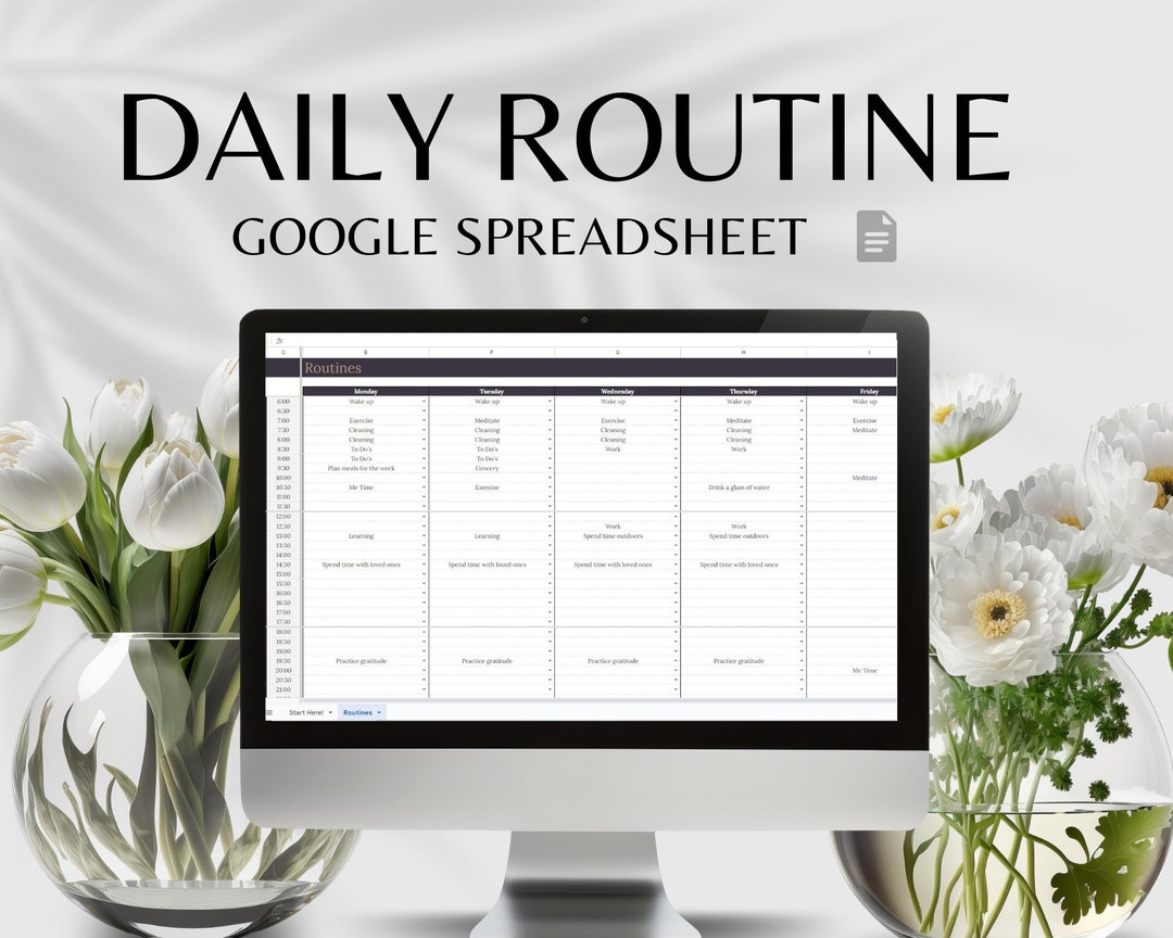 Daily Routine | Productivity Planner | 365 Day Planner | Daily Planner ...