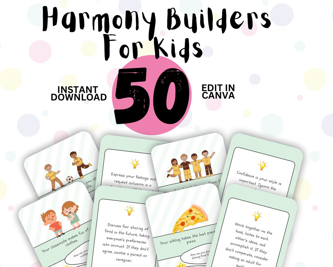 Kids Conflict Resolution, Flashcards for Kids, Social Skills ...