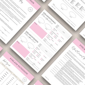 Lash Forms | Editable Esthetician Forms | Eyelash Forms | Client ...