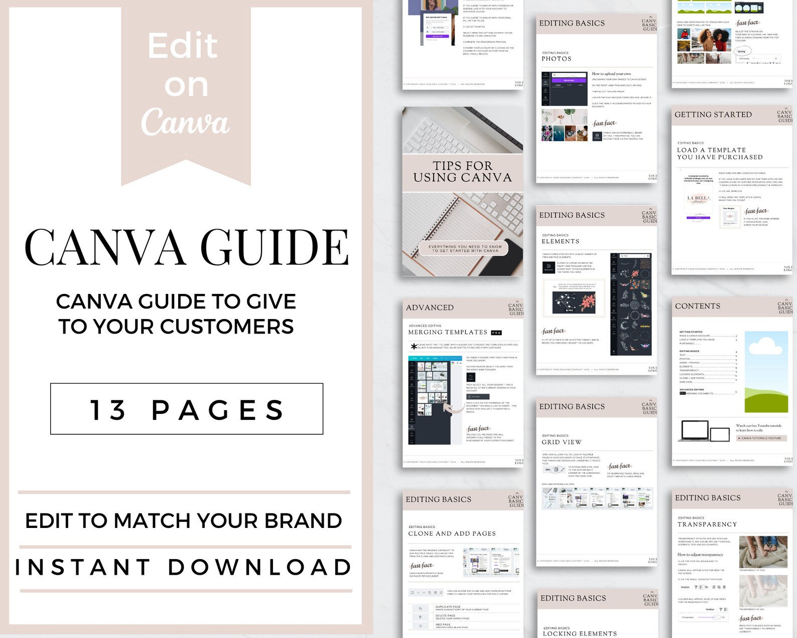Ebook Template Canva Digital Download Marketing Tool Handbook Etsy ...