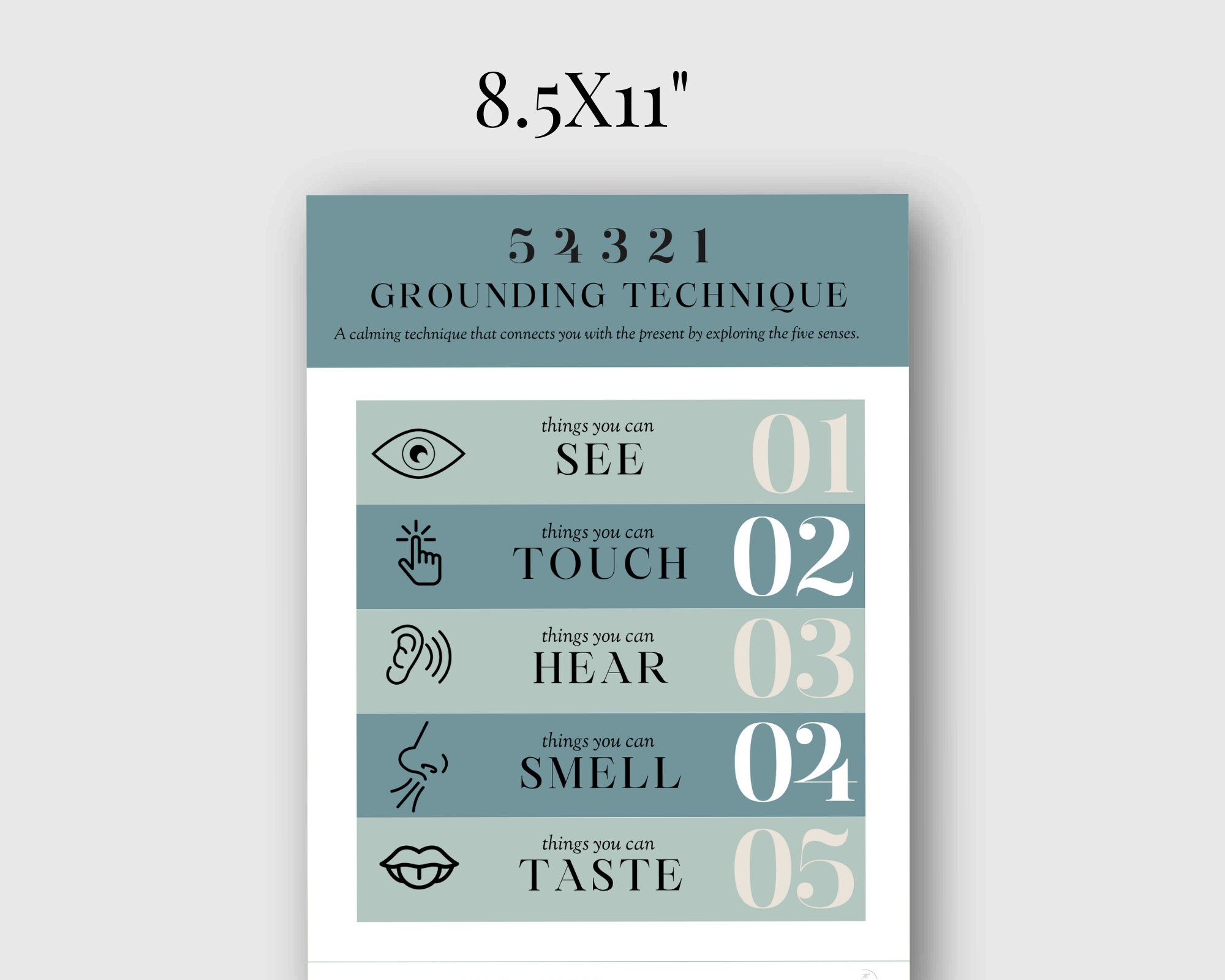 Grounding Techniques | Coping Strategy Cards | Grounding Cards | 5 4 3 ...