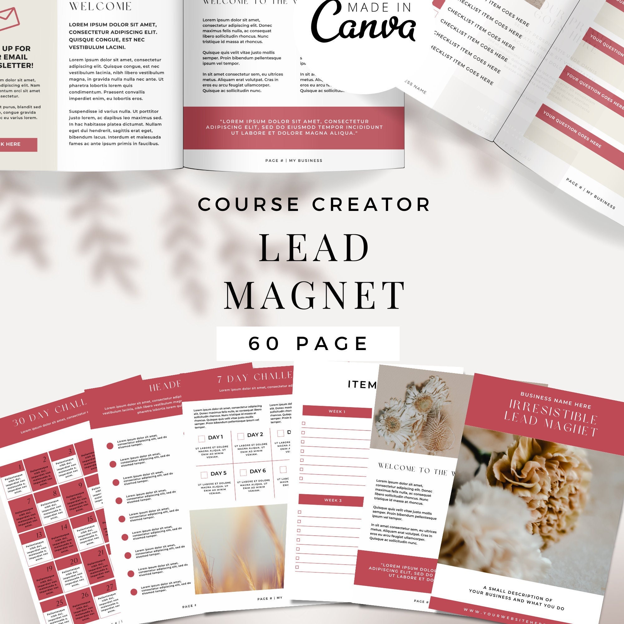 Lead Magnet Template, Freebie Template, Coaching Worksheets, Lead ...